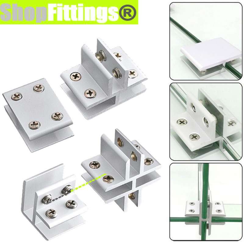 Jual Braket Kaca Klem Jepit Sudut Sambungan Connector Clip Glass Clamp ...