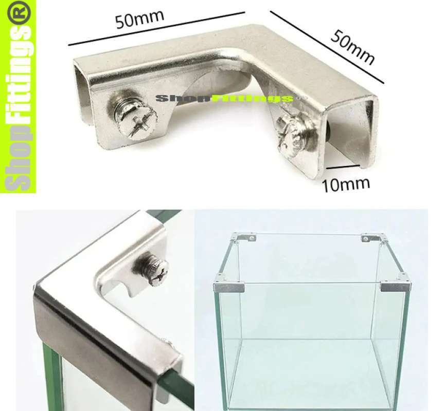 Jual Braket Kaca Klem Jepit Sudut Sambungan Connector Clip Glass Clamp ...