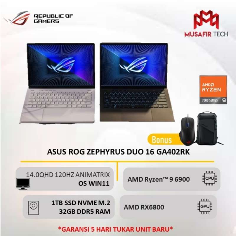 Promo Asus ROG zephyrus G14 GA402RK ANIMEMATRIX RX6800S ryzen 9 6900 32 ...