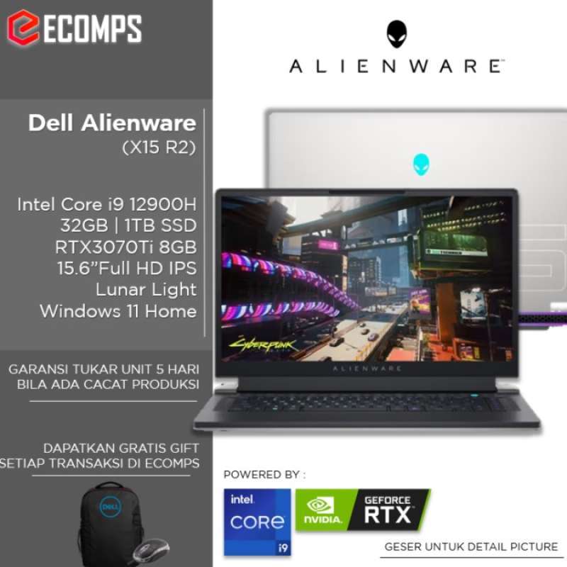 Promo Dell Alienware X15 R2 - Rtx3070ti Core I9 12900h 32gb 1tb Ssd 15.6fhd Diskon 33% Di Seller ...