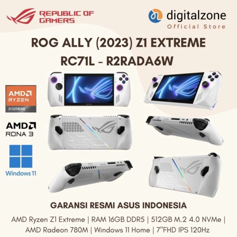 Promo ASUS ROG Ally 2023 Gaming Console - AMD Ryzen Z1 Extreme ...