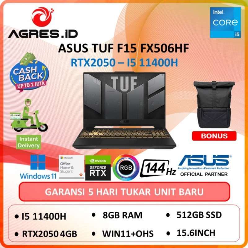 Promo ASUS TUF FX506HF RTX2050 i5 11400H RAM 8GB 512SSD 15.6 FHD 144Hz Diskon 33% di Seller ...