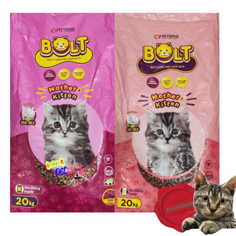 Jual Bolt Mother & Kitten 20 Kg With Goat Milk Makanan Kucing Kering ...