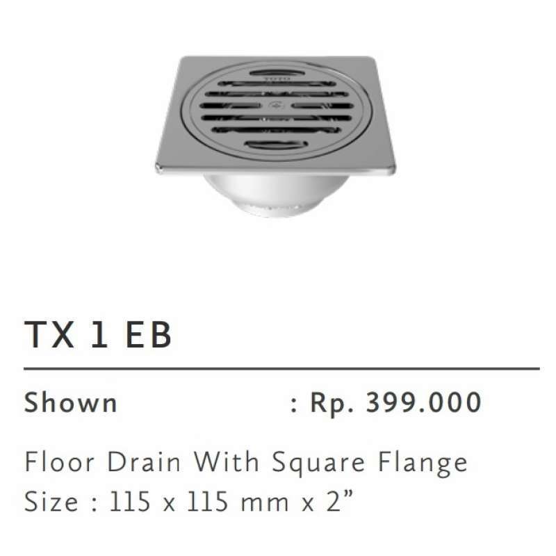 Promo Floordrain Saringan Pembuangan Air Kamar Mandi Garis Toto TX1EB Resmi Diskon 23% di Seller ...