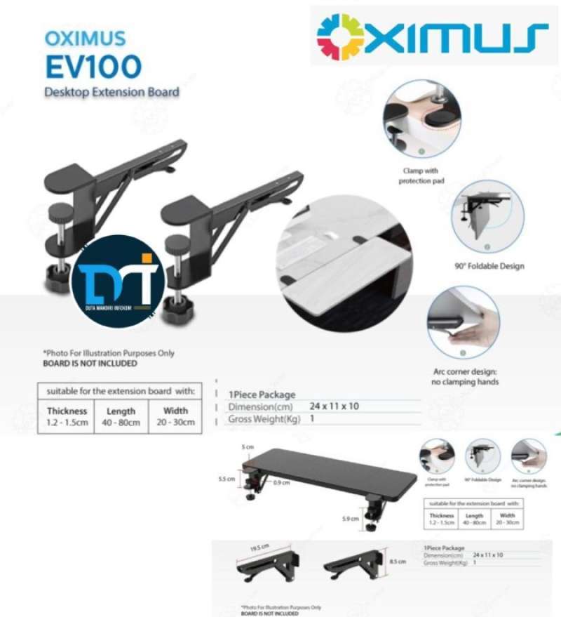 Promo Oximus Ev100 - Bracket Desktop Extension Board Diskon 23% Di ...