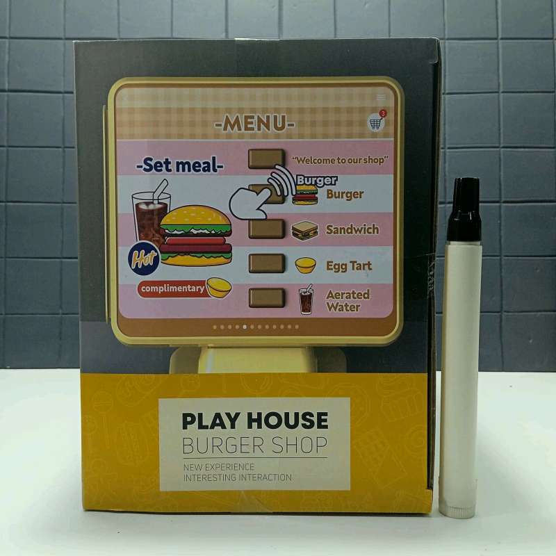 Jual mainan cashier burger store counter bahan pvc play house ...