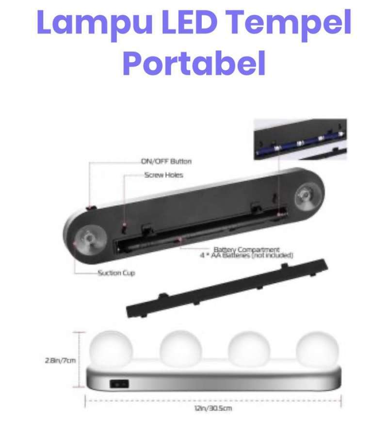 Promo Lampu LED Tempel Portable Bisa Dimana Dan Kapan Saja - Sesuka Hati Diskon 23% di Seller PT ...