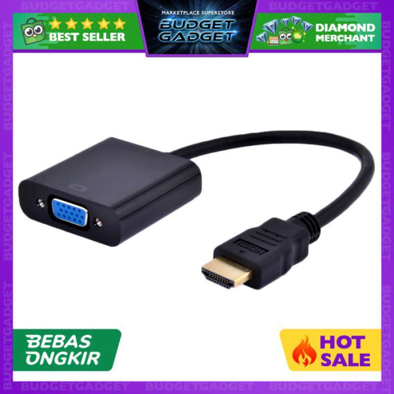 Promo Hdmi To Vga Adapter 1080p Full Hd Dan 4k*2k - Hd008 Diskon 23% Di ...