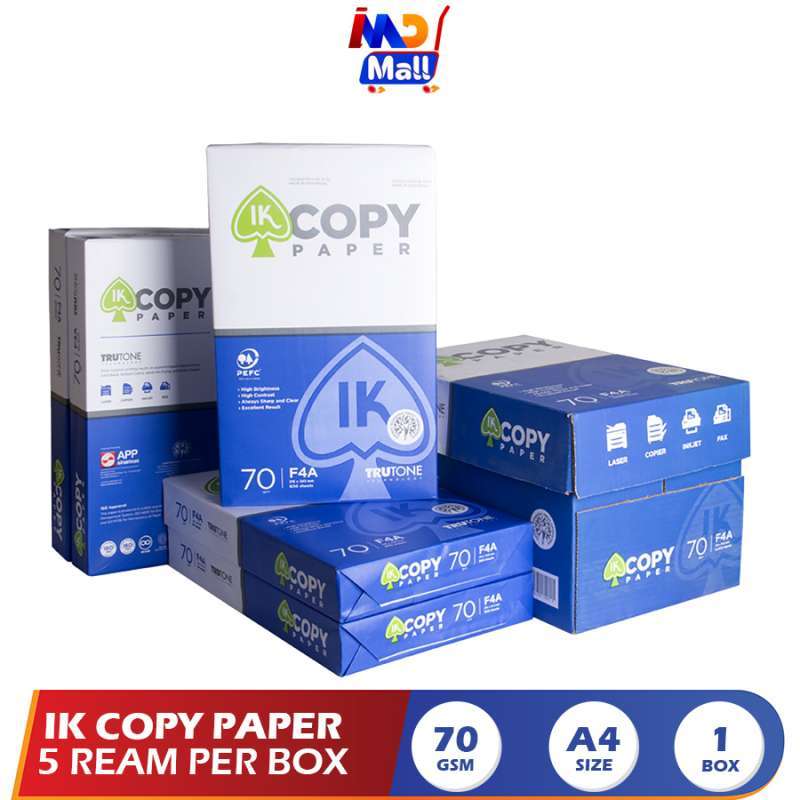 Jual Kertas Fotocopy IK Copy Paper F4 70 Gram 1 Dus di Seller IMD Mall ...