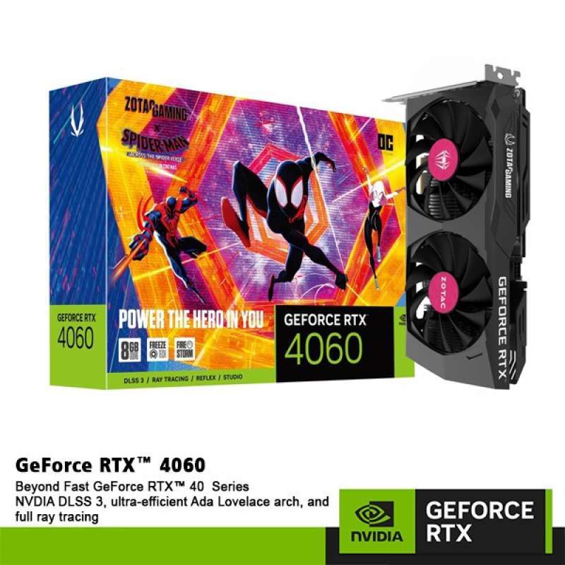Jual ZOTAC GAMING GeForce RTX 4060 8GB OC Spider-Man Edition VGA ...