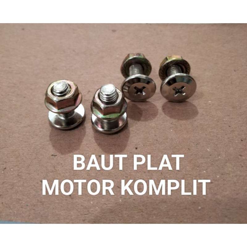 Jual Baut Plat Motor Komplit Isi 4 Unit Mur Dan Baut Terbaru di Seller ...