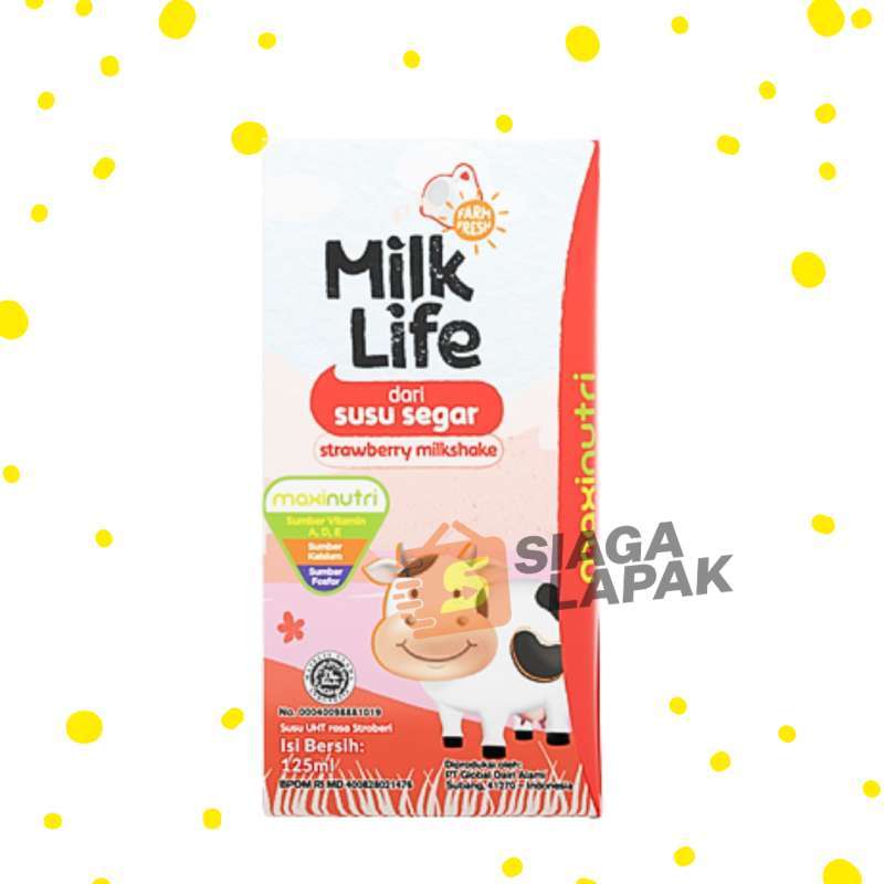 Promo Milk Life Susu Uht Mini 125ml All Varian Coklat Vanila Stroberi Diskon 10% Di Seller Siaga ...