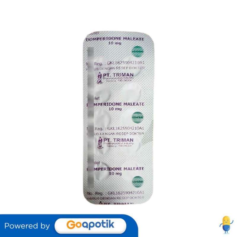 Jual Domperidone Maleate Triman 10 Mg Strip 10 Tablet Di Seller Apotek ...