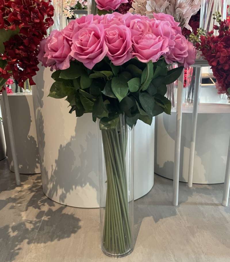 Promo Vas Bunga Kaca Tinggi 50cm Diameter 12cm Pot Bunga Kaca Tabung ...