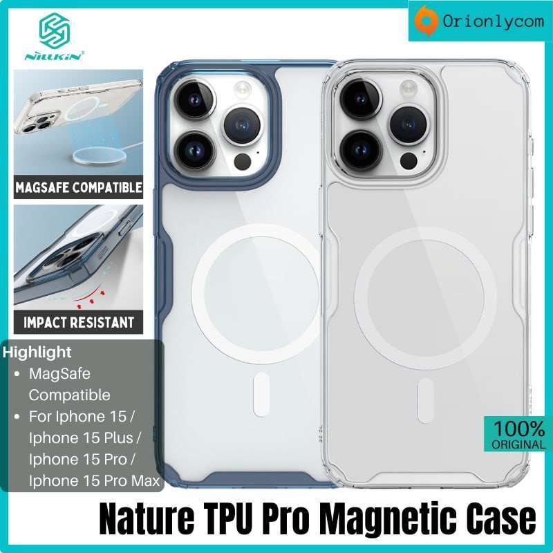 Jual Case Iphone 15/Plus/Pro/Pro Max NILLKIN Nature Pro Magnetic MagSafe Hybrid Casing di Seller ...