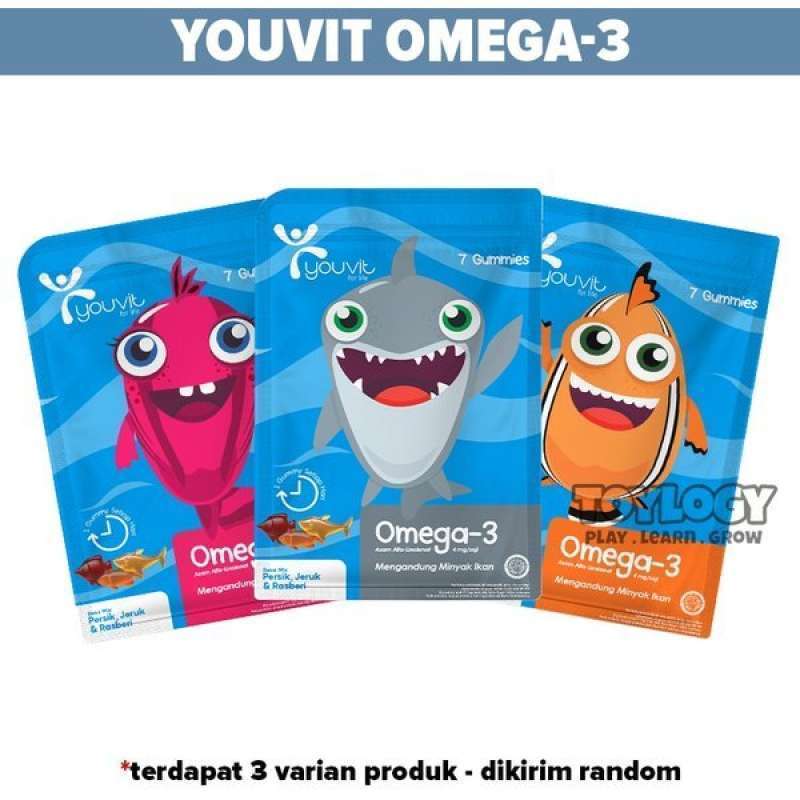 Jual Youvit Multivitamin Omega 3 Anak Gummy Minyak Ikan DHA EPA dan ALA ...