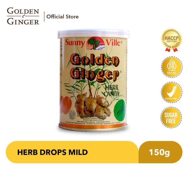Promo Golden Ginger Can Herb Drops Mild 150gr Diskon 2% di Seller ...