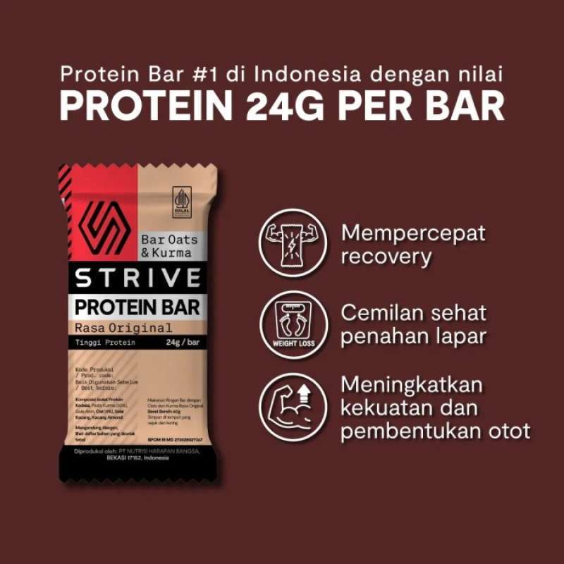Jual Strive Protein Bar Healthy Snack Energy Semua Olahraga Di Seller ...