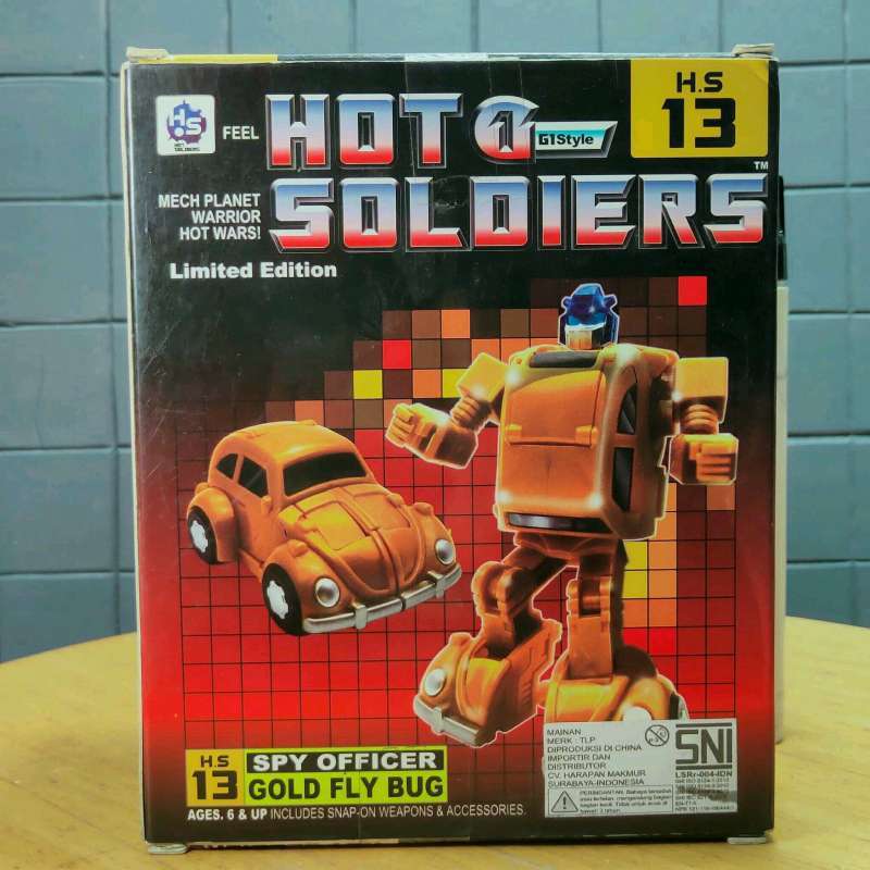Jual Transformers hot soldiers bumblebee spy officer gold fly bug bisa ...