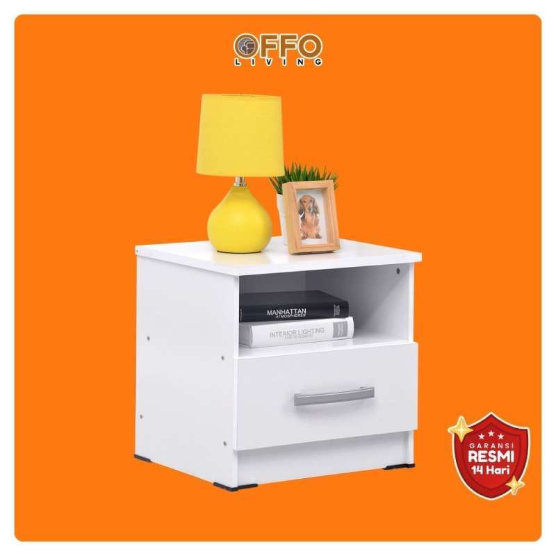 Promo Offo Living - Meja Nakas Minimalis Kamar Tidur 1 Laci - Orc ...