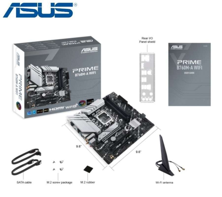 Jual Motherboard Asus Prime B760m-a Wifi Ddr5 Intel Lga1700 Gen12 Gen13 Di Seller Mantap Baru ...