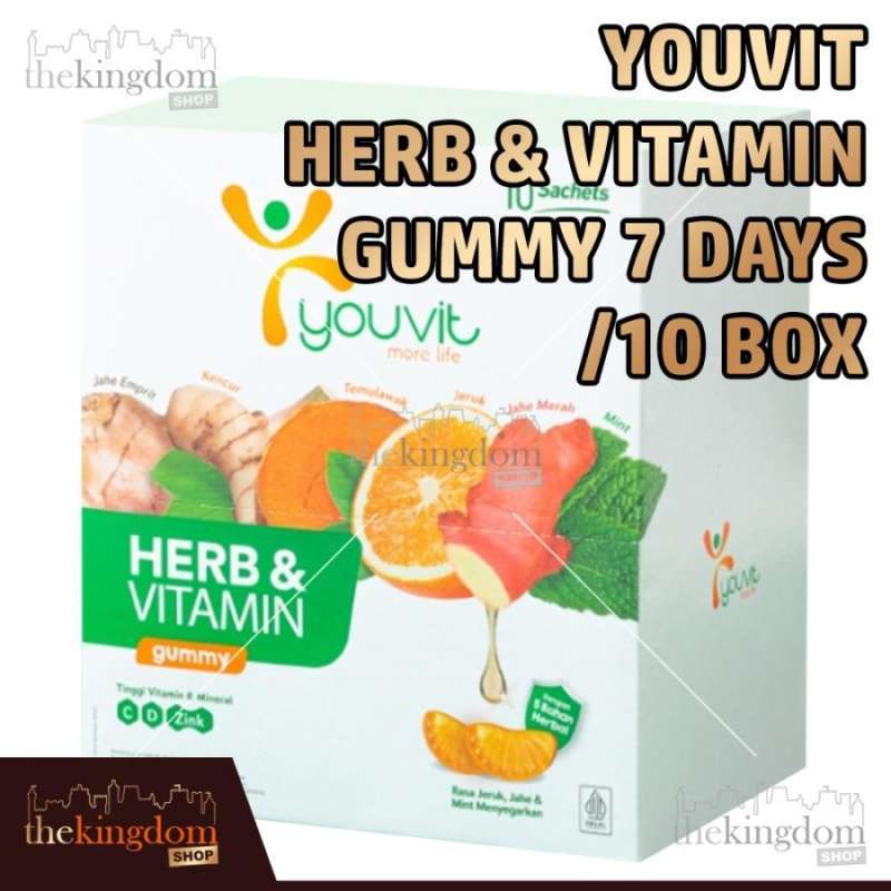 Jual Youvit Herb Vitamin Gummy 7 Days Box Isi 10 Sachet Multivitamin ...