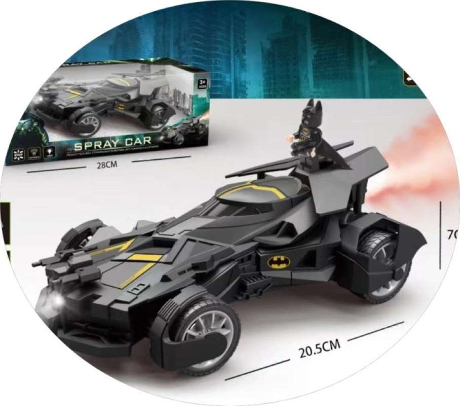 Promo Mobil Remote Control Batmobile Smoke Spray 1:20 Baterai Charge ...