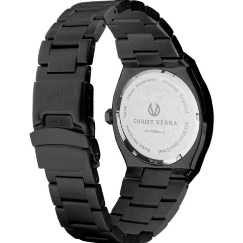Promo Jam Tangan Pria Christ Verra Cv 10459g-16 Blk Original & Garansi ...