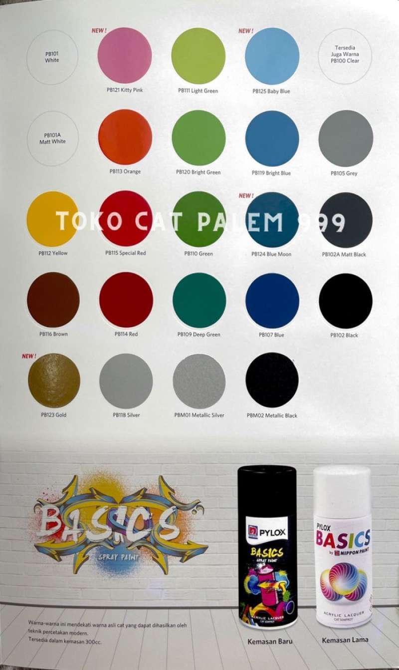 Jual Pylox Pyloc Pilox Piloc Pilok Cat Semprot Spray Nippon Paint Basics di Seller Premier ...