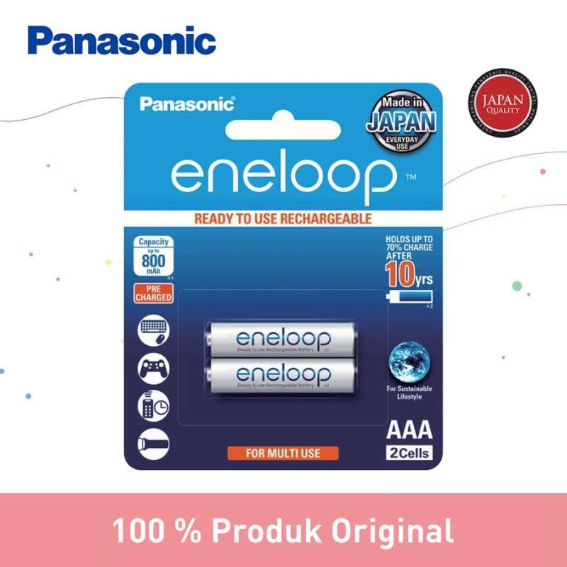 Promo Panasonic Eneloop Baterai Rechargeable Aaa 2pc Battery ...
