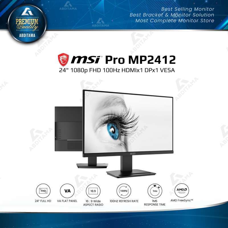 Promo Monitor LED MSI Pro MP2412 24 1080p FHD 100Hz HDMIx1 DPx1 VESA ...