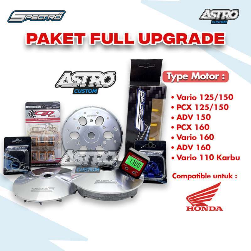 Jual Full Spek Upgrade CVT Vario 160 PCX 160 ADV 160 Spectro Racing ...