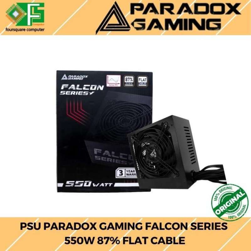 Promo Psu Paradox Gaming Falcon 550 Watt 87+ Certified | Power Supply ...