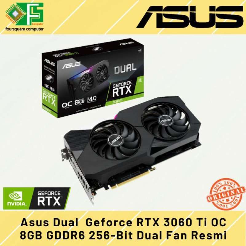 Jual VGA Asus Dual Geforce RTX 3060 Ti 8GB GDDR6 OC 256-Bit Dual Fan ...