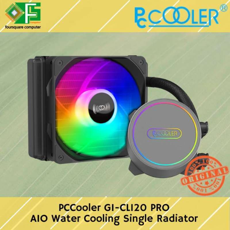 Jual AIO Water Cooling PCCooler GI-CL120 VC RGB CPU Cooler Water ...