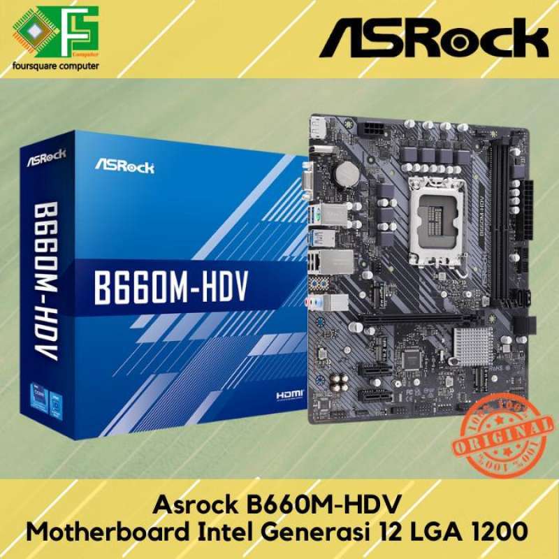 Jual Motherboard Asrock B660M-HDV MB Intel Generasi 12 Socket LGA 1700 ...
