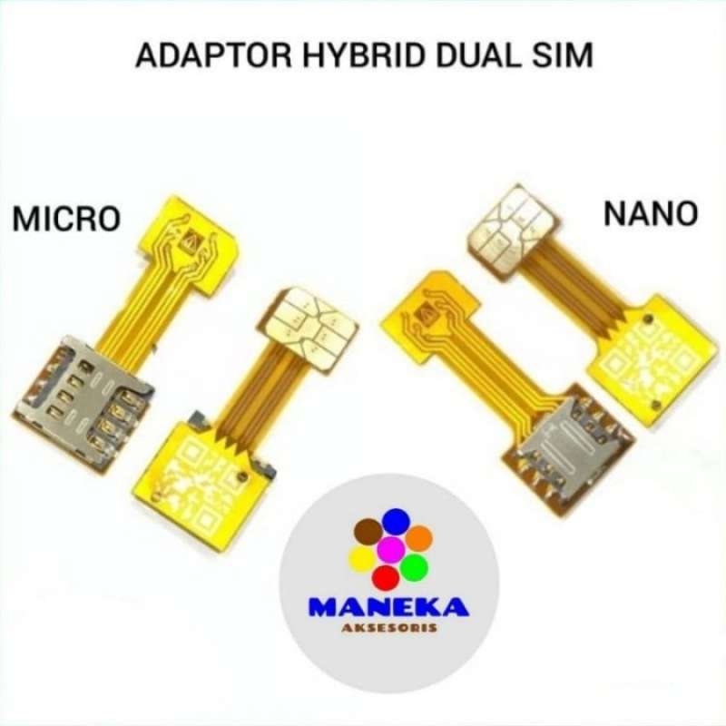 Jual Dual Simcard Adapter Hybrid Sim Card Extender Microsd Card ...