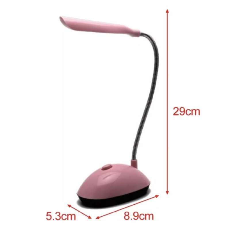 Jual Lampu Belajar LED Meja Mini Terang Desk Lamp V-7188 Tenaga Baterai ...