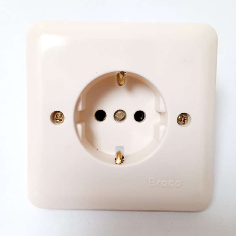 Jual 1 Lubang / Broco Stop Kontak Terminal Arde Tanam Ib Inbow Putih Di ...