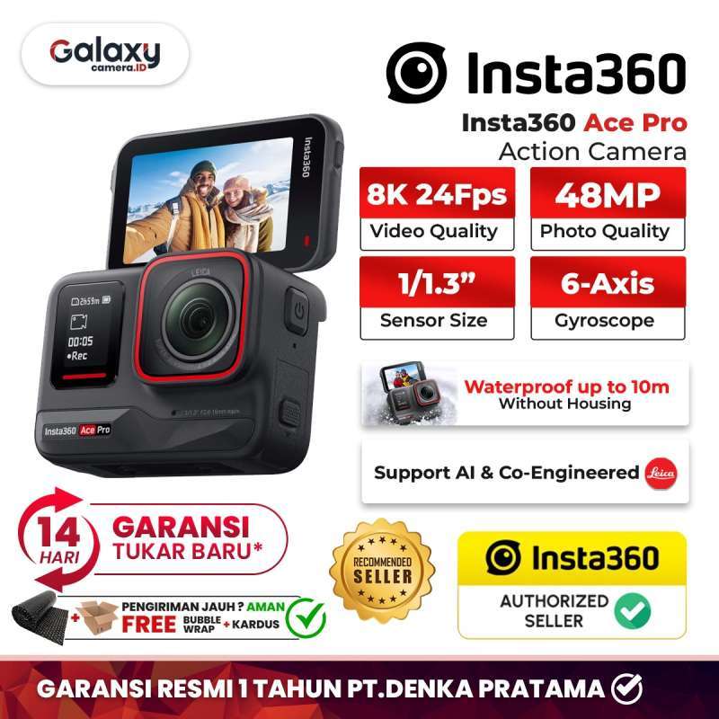 Jual Insta360 Ace Pro 8k Uhd Ai Action Camera Insta 360 Acepro Kamera Resmi Di Seller Galaxy ...
