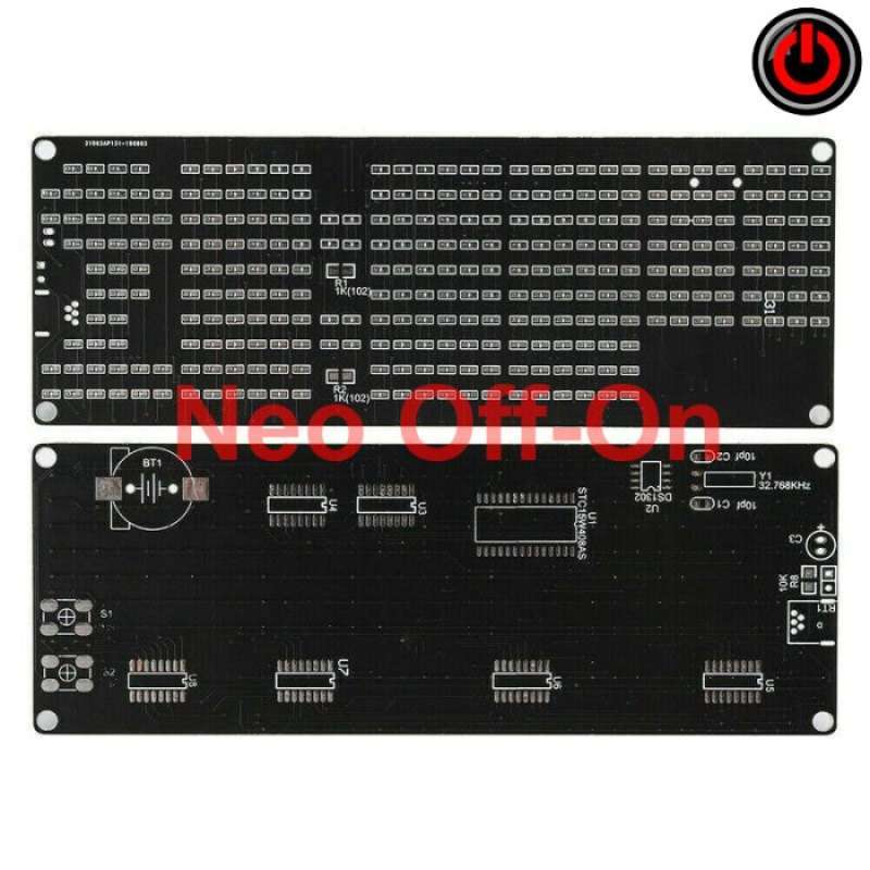 Promo DIY Rakit Sendiri SMD LED Dot Matrix Digital Clock Kit Jam Meja ...