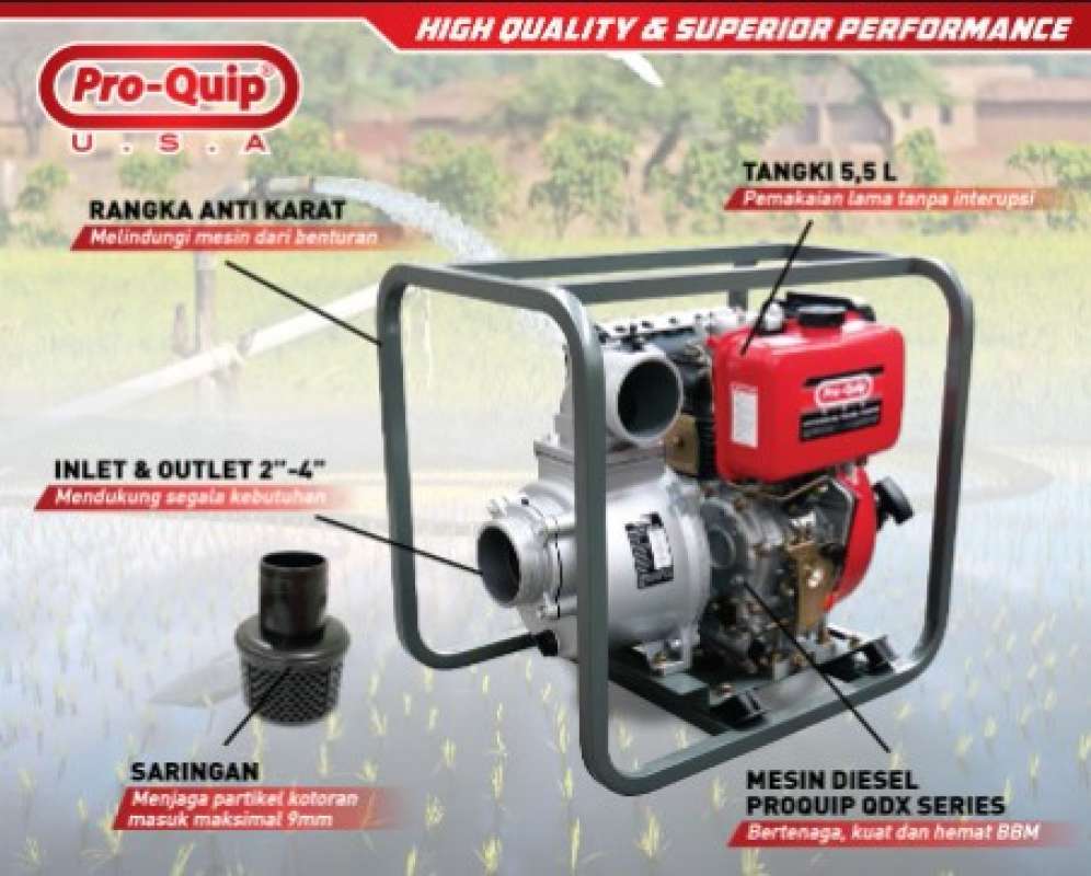 Jual Mesin Pompa Air Sawah Diesel Pro-quip - Qdp50 Di Seller Mandiri Teknik - Bantan Timur, Kota ...