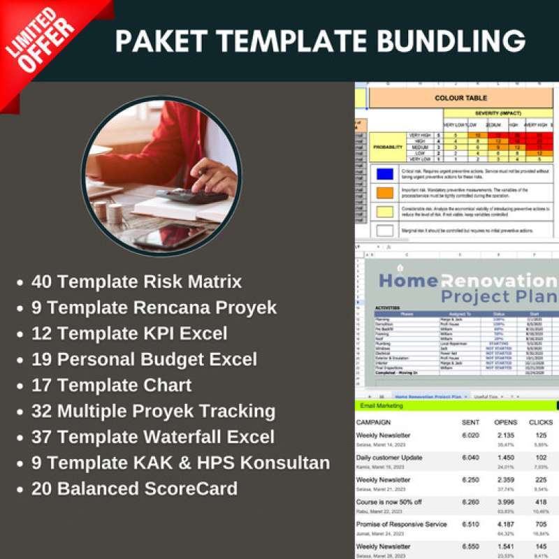 Promo Paket Template Excel Word Power Point PPT untuk Kebutuhan ...