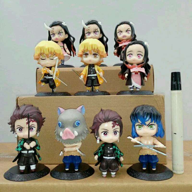 Jual Mainan mini static figure Tanjiro nezuko hashibira kamado Tinggi ...