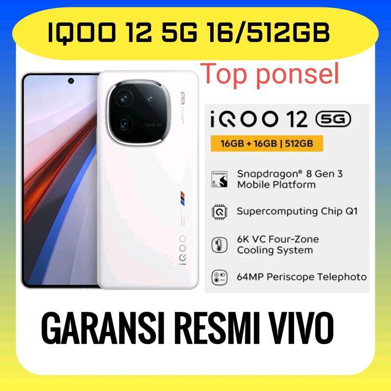 Jual Vivo Iqoo 12 5g 16+16gb Ram (512gb Rom) Snapdragon 8 Gen 3 Garansi Resmi Di Seller King's ...
