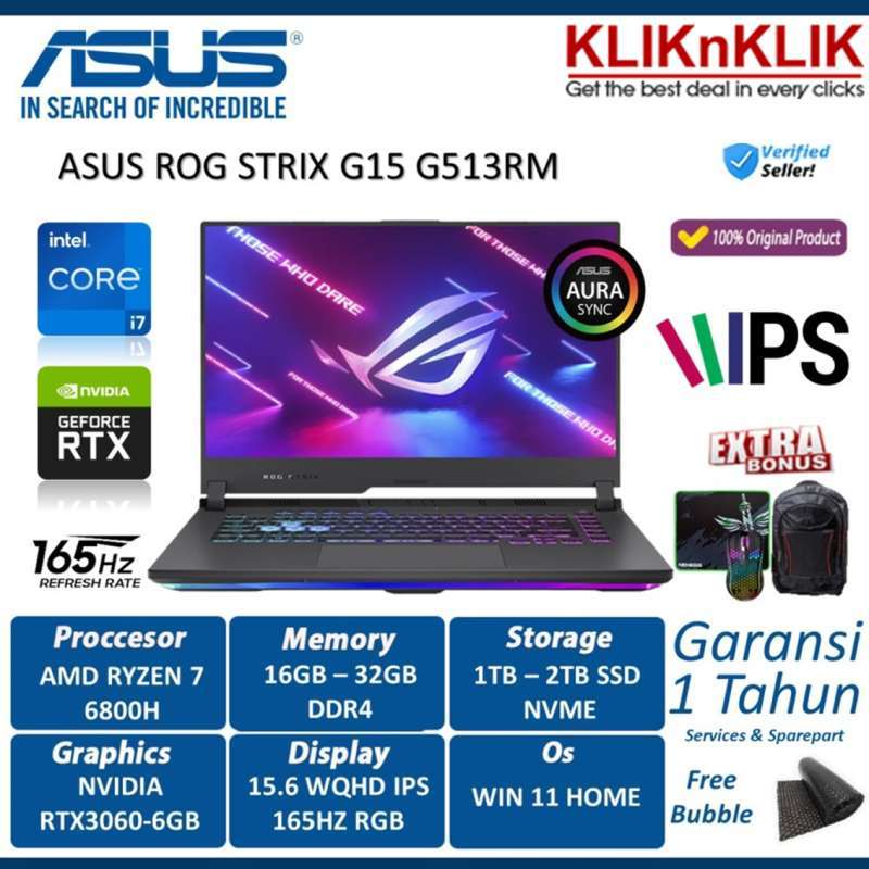 Promo ASUS ROG STRIX G15 G513RM AMD RYZEN 7 6800H 16GB DDR5 1TB SSD ...
