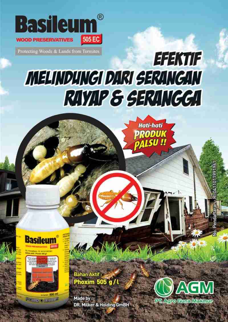 Promo Obat Anti Rayap Dan Pengawet Kayu Basileum 505 Ec @ 500 Ml Diskon ...
