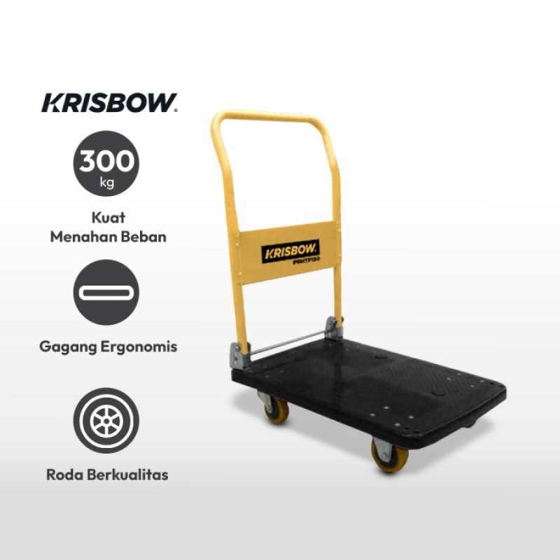 Promo Platform Hand Truck 300 Kg Plastic Blue Krisbow 10100180 Diskon ...