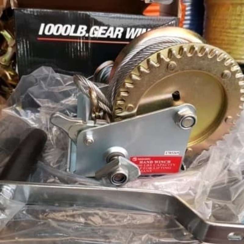 Promo (AB)Hand Winch 500 Kg Katrol Kerekan Manual Sling 10 meter ...