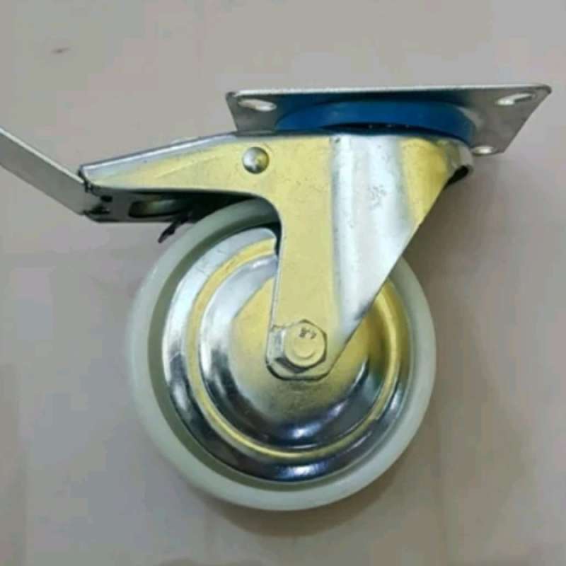 Promo Roda Nilon 4 inch hidup rem/Roda Etalase Nylon 4 inch Hidup ...